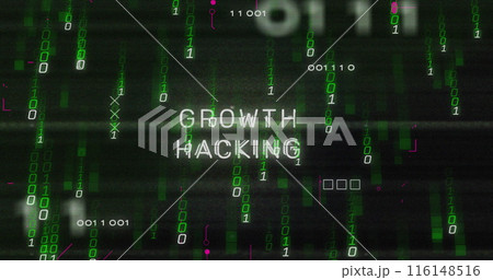 Image of growth hacking text with binary codes...のイラスト素材 [116148516] - PIXTA