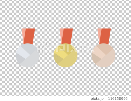 Simple medal illustration material - Stock Illustration [116150993] - PIXTA
