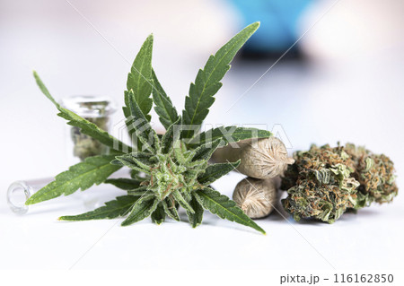 Cbd cannabis hemp buds, Bluntの写真素材 [116162850] - PIXTA