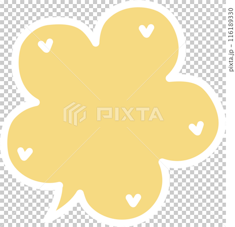 Colorful yellow color speech bubble balloon,...-插圖素材 [116189330] - PIXTA圖庫