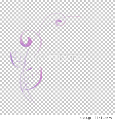 Design element curl in doodle style, romance...のイラスト素材 [116198679] - PIXTA