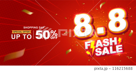 8.8 Flash sale 2のイラスト素材 [116215688] - PIXTA