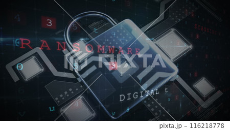 Image of changing numbers and letters over...のイラスト素材 [116218778] - PIXTA