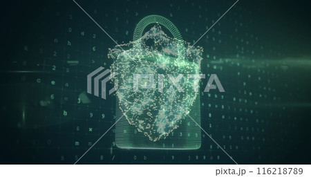 Image of changing numbers and letters over...のイラスト素材 [116218789] - PIXTA