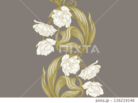 Terri Tulip flowers, decorative flowers and...のイラスト素材 [116219146] - PIXTA
