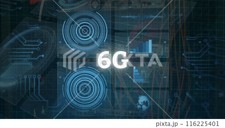 Image of scope scanning with 6g text and data...のイラスト素材 [116225401] - PIXTA