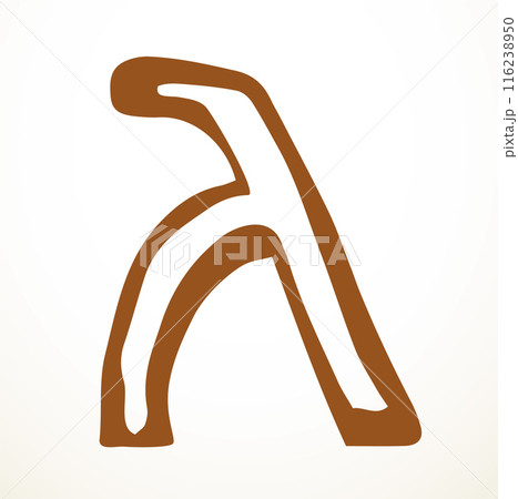 Vector drawing. Hebrew letter called Gimelのイラスト素材 [116238950] - PIXTA
