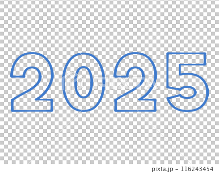 Simple 2025 character illustration material - Stock Illustration ...