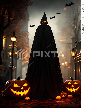 Halloween cinematic UHD K: Spooky highquality...のイラスト素材 [116253534] - PIXTA