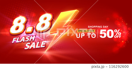 8.8 Flash sale 2のイラスト素材 [116292600] - PIXTA