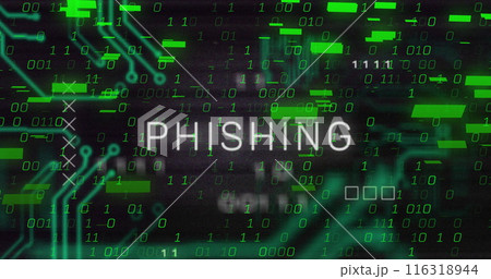 Image of phishing text banner over binary...のイラスト素材 [116318944] - PIXTA