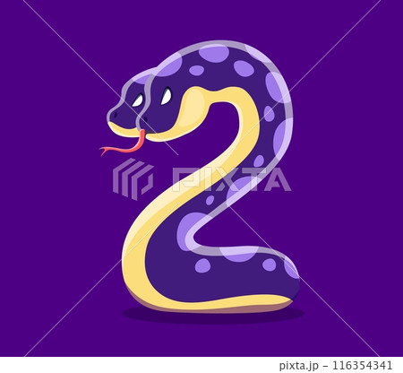 Halloween font, number 2 as monster snake...のイラスト素材 [116354341] - PIXTA