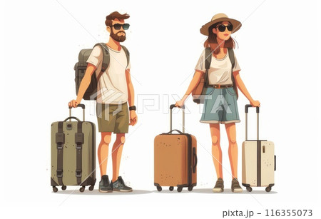 Whimsical wanderlust: amusing cartoons showcase...のイラスト素材 [116355073 ...