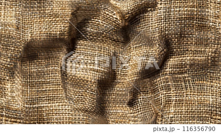 Hemp sack material. Hessian flax rough cloth....のイラスト素材 [116356790] - PIXTA