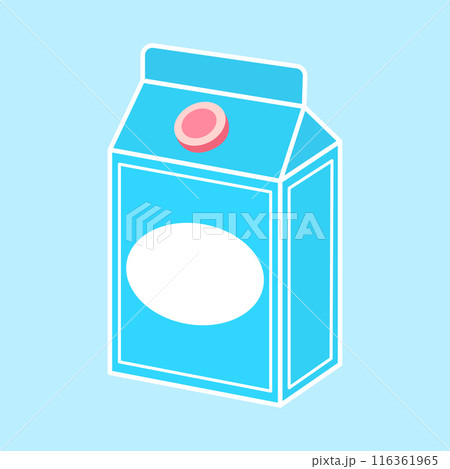 Paper milk carton. Vector illustrationのイラスト素材 [116361965] - PIXTA