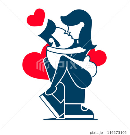 First date linear icon. Initial meeting. Tips...のイラスト素材 [116373103] - PIXTA