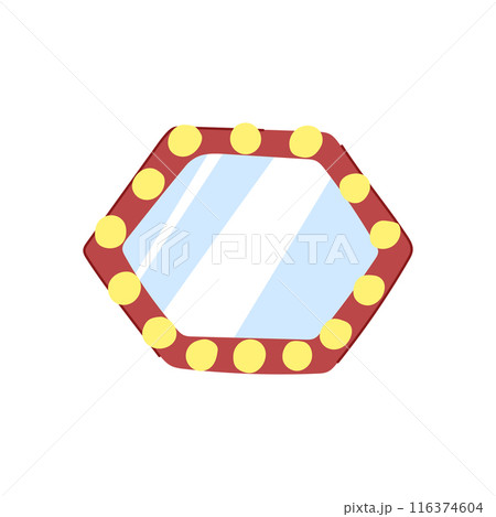 dressing makeup mirror frame cartoon vector...のイラスト素材 [116374604] - PIXTA