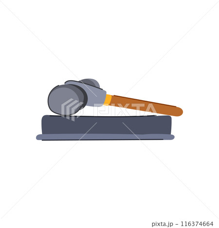 justice judge hammer cartoon vector illustrationのイラスト素材 [116374664] - PIXTA