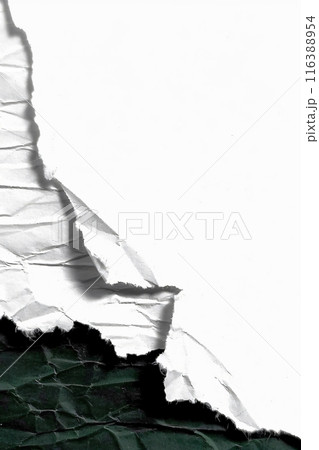 White torn paper border over crumpled black...のイラスト素材 [116388954] - PIXTA