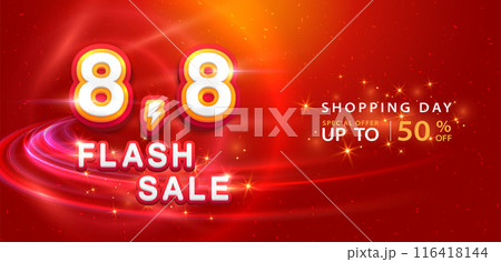 8.8 Flash sale 6のイラスト素材 [116418144] - PIXTA