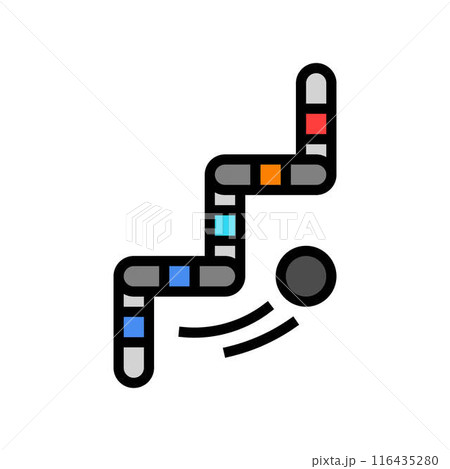 stickhandling ice hockey sport game color icon...のイラスト素材 [116435280 ...