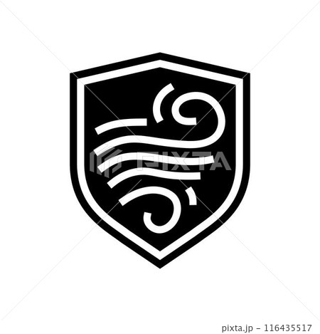 storm resistant label product caution glyph...のイラスト素材 [116435517] - PIXTA