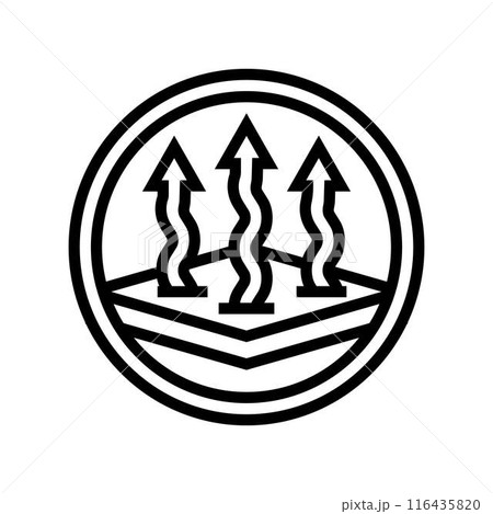 breathable fabric label product caution line...のイラスト素材 [116435820] - PIXTA