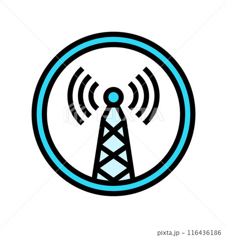electromagnetic interference label color icon...のイラスト素材 [116436186] - PIXTA