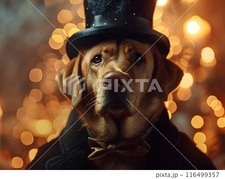 portrait of a Labrador Retriever dressed as a...のイラスト素材 [116499357] - PIXTA