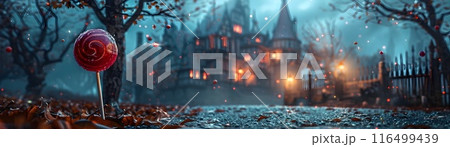 Vampire Lollipops Amid the Haunting Gothic...のイラスト素材 [116499439] - PIXTA