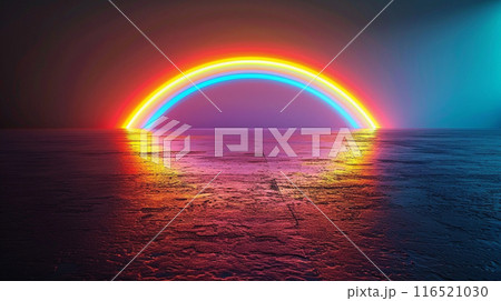 blank studio with rainbow light. Modern backgroundのイラスト素材 [116521030 ...