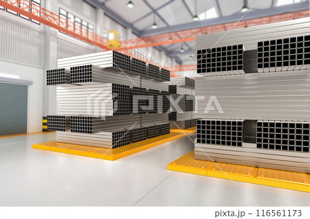 Stack of rectangular pipesのイラスト素材 [116561173] - PIXTA