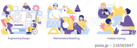 STEM Education set. Illustration portrays...のイラスト素材 [116565047] - PIXTA