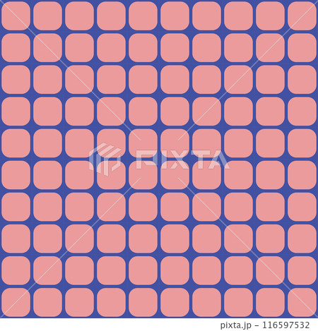 Pink rounded square seamless pattern.Pink...のイラスト素材 [116597532] - PIXTA