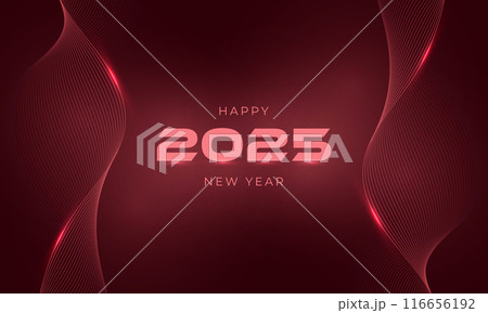New year 2025 red festive background with red...のイラスト素材 [116656192] - PIXTA