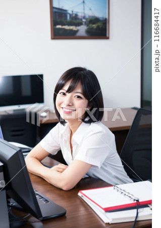 夏服のOL（1）のイラスト素材 [116684417] - PIXTA