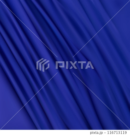 Silk fabric. Texture of blue wrinkled fabric....のイラスト素材 [116713119] - PIXTA