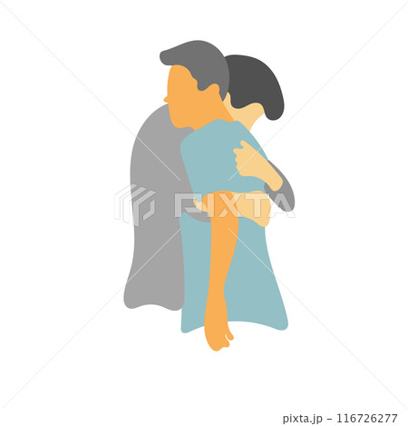 friends hug each other illustration vector...のイラスト素材 [116726277] - PIXTA