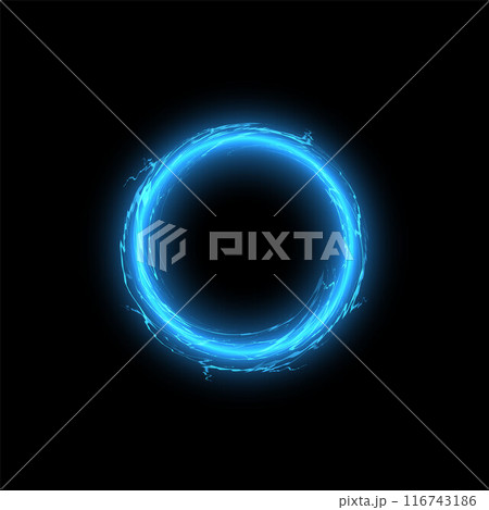 Blue energy circle vector illustrationのイラスト素材 [116743186] - PIXTA