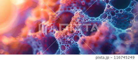 Abstract colorful organic shapes, bubble-like...のイラスト素材 [116745249] - PIXTA