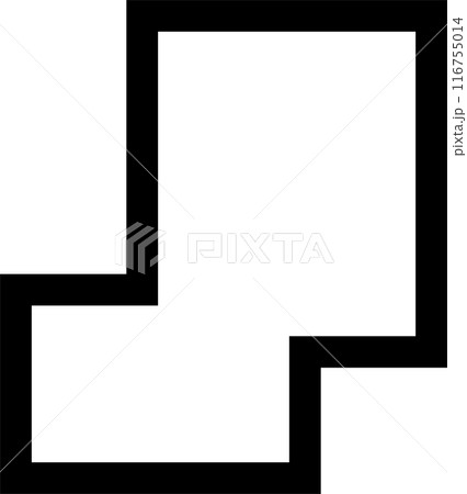 Square bold shape element. Geometric designのイラスト素材 [116755014] - PIXTA