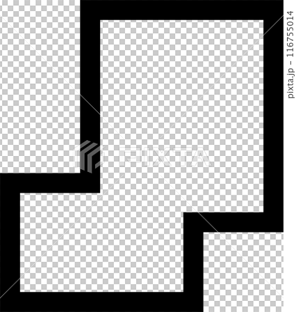 Square bold shape element. Geometric designのイラスト素材 [116755014] - PIXTA