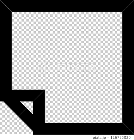 Square bold shape element. Geometric designのイラスト素材 [116755020] - PIXTA