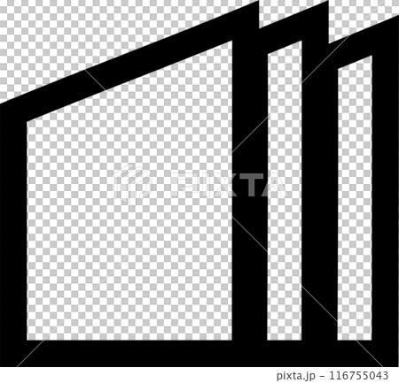 Square bold shape element. Geometric designのイラスト素材 [116755043] - PIXTA