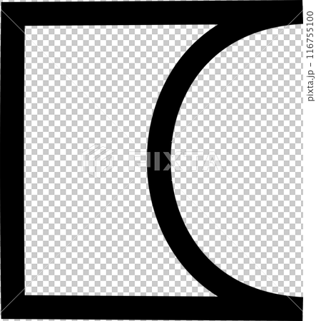 Square bold shape element. Geometric designのイラスト素材 [116755100] - PIXTA