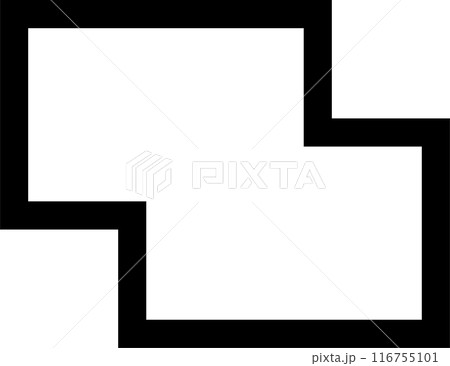 Square bold shape element. Geometric designのイラスト素材 [116755101] - PIXTA
