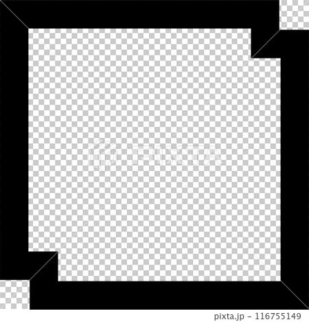 Square bold shape element. Geometric designのイラスト素材 [116755149] - PIXTA