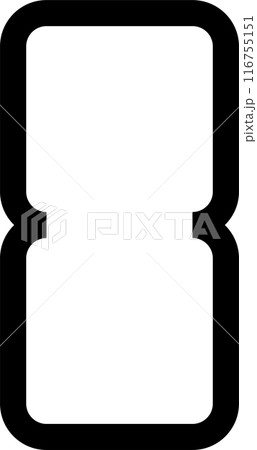 Square bold shape element. Geometric designのイラスト素材 [116755151] - PIXTA