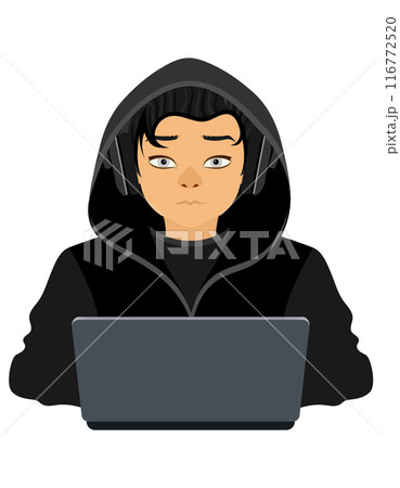 young hacker programmer it specialist coder...のイラスト素材 [116772520] - PIXTA