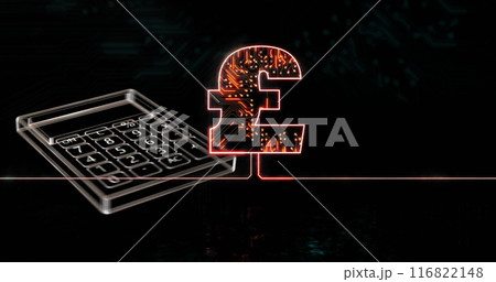 Image of currency pound symbol and calculator...のイラスト素材 [116822148] - PIXTA